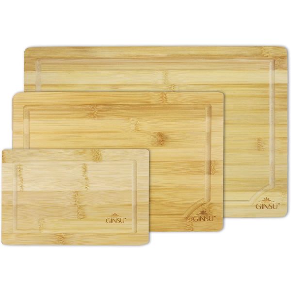 3 Piece Set of Ginsu Bamboo Cutting Boards – 3 Different Sizes for ...