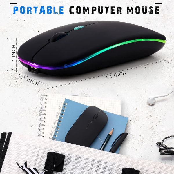Silent Click LED Wireless Slim Mouse - Rechargeable - No more annoying ...