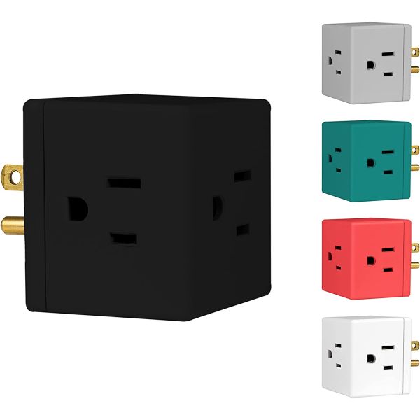 3 PACK of Philips 3-Outlet Side Entry Extenders - Cube design allows ...