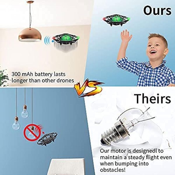 Hand or Remote Controlled LED UFO - Use hand gestures or the included ...