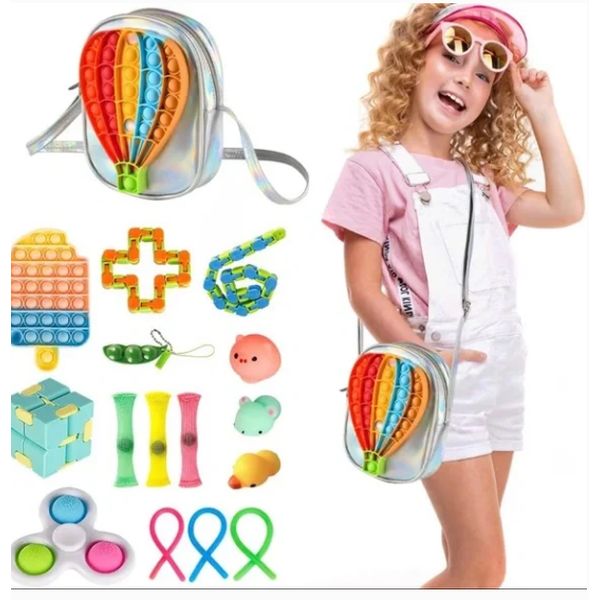New Kid's Pop Fidget Bag PREFILLED with Fidget Toys! The bag itself is ...
