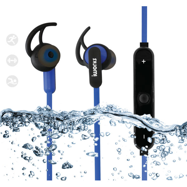 FREE - iWorks IPX-7 Waterproof Active Sports Earbuds With In-Line Mic ...