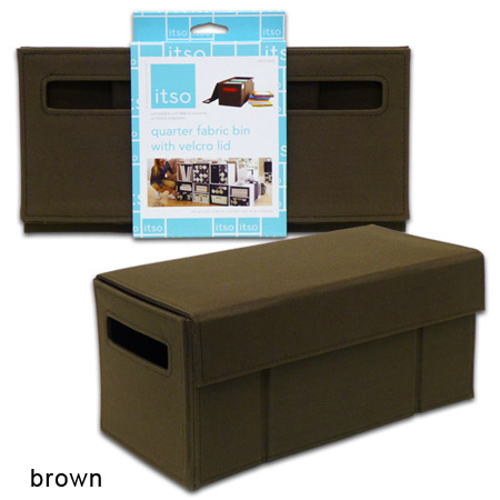 Itso Quarter Fabric Bins W/Lid - 2 Styles To Choose From - 13 Deals