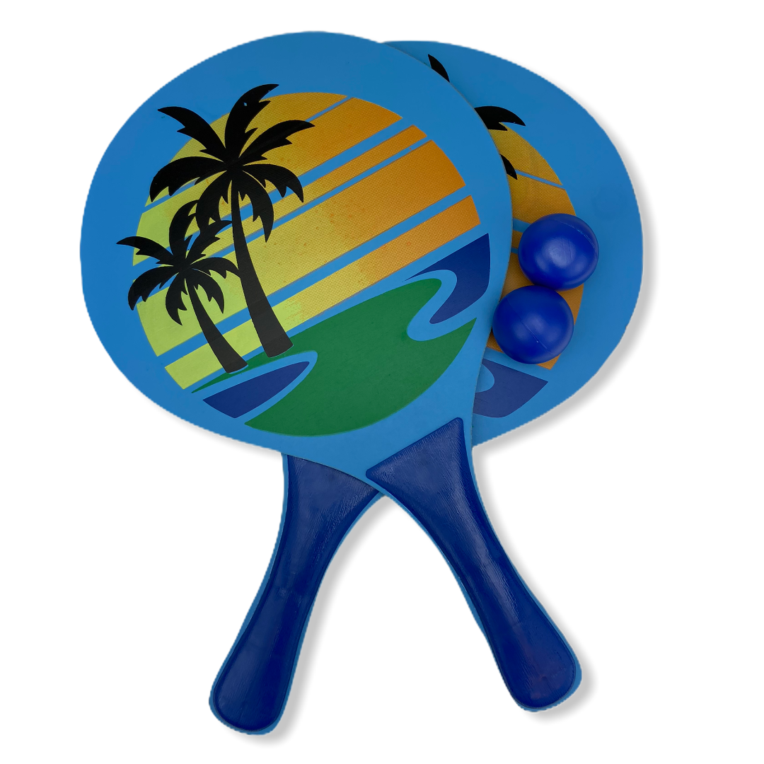 Paddle Ball Game Set - Comes with 2 Wooden Paddles and 2 Balls ...