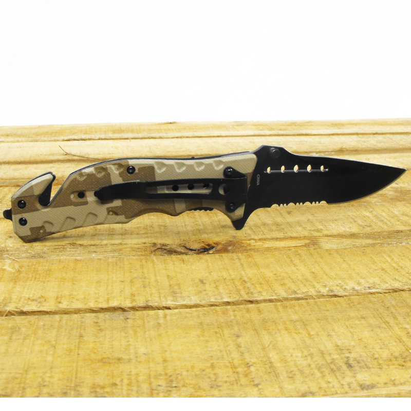 4.5" Spring Assisted Knife w/ Seat Belt Cutter And Glass Breaker - One ...