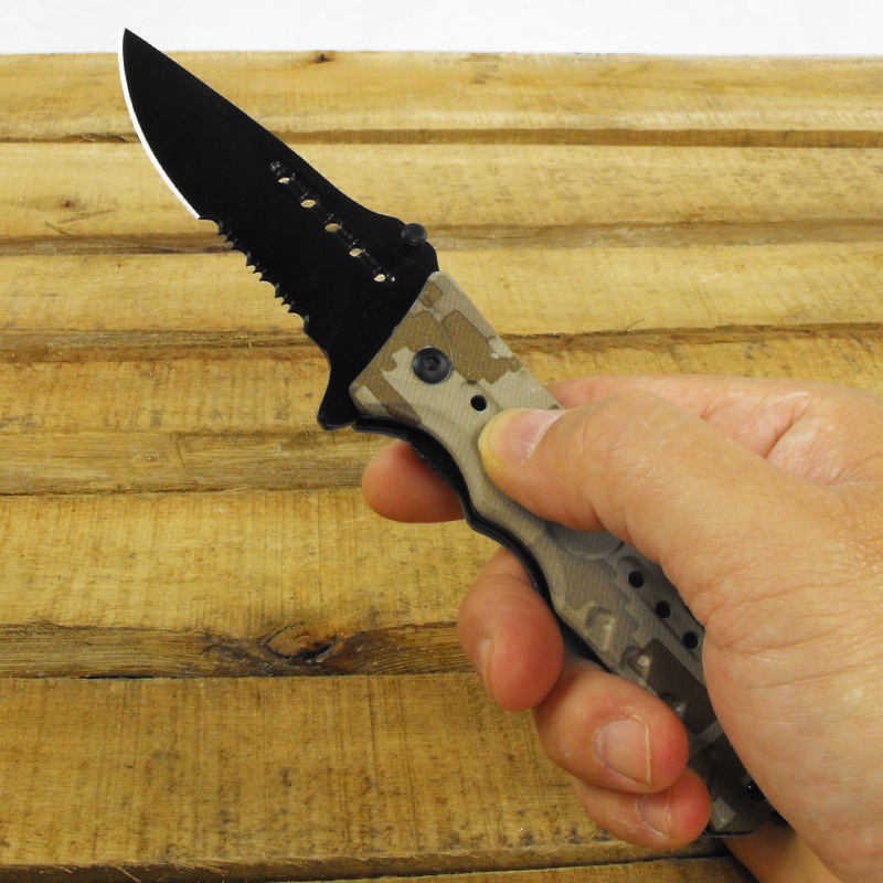 4.5" Spring Assisted Knife w/ Seat Belt Cutter And Glass Breaker - One ...
