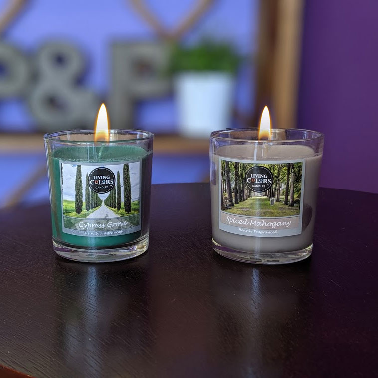 4 Pack of Candles by Living Color Candles - Your Choice of Cypress ...