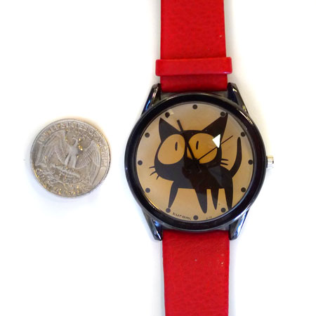 Happy Kitty Watches - Available in Black and Red - 13 Deals
