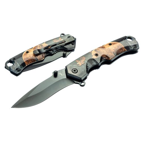 Set of TWO - 4.75" Spring Assisted Pocket Knives - Wildlife Collection ...