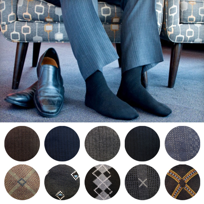 6 Pairs of Knocker Men's Dress Socks - Choose Solids or Prints - SHIPS ...