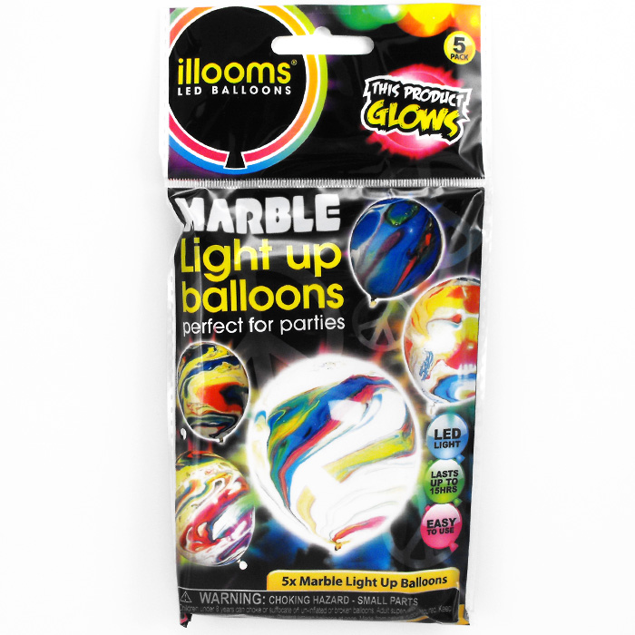LED Light Up Balloons 5 Pack Set - 6 Different Styles For Any Party ...