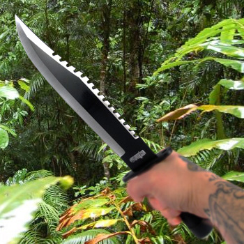 Rambo Style Survival Knife - 15 inches of fury and survival all in one ...