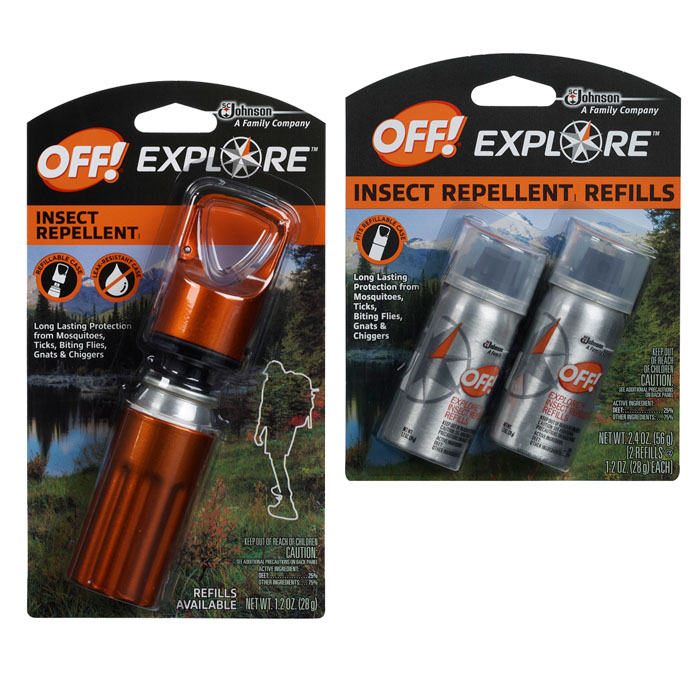 OFF! Explore Insect Repellent with Refillable Case With 2 Additional ...