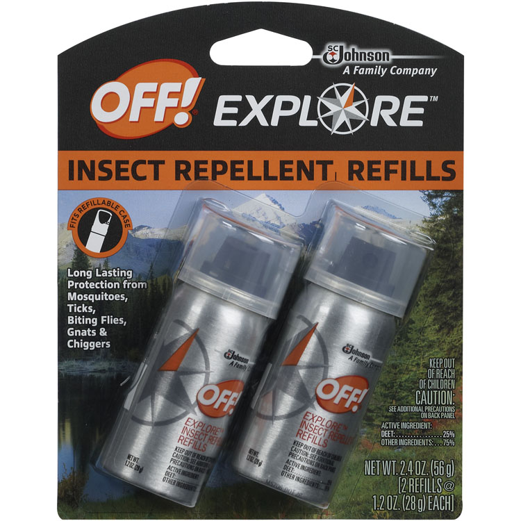 OFF! Explore Insect Repellent with Refillable Case With 2 Additional ...