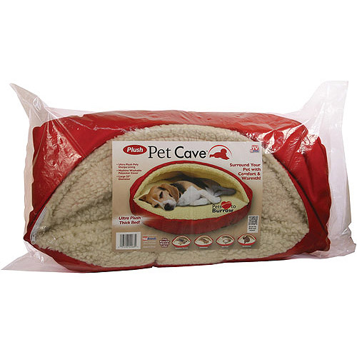 Pet Cave Pet Bed - Cozy Sherpa Lining Keeps Your Buddy Nice and Warm ...