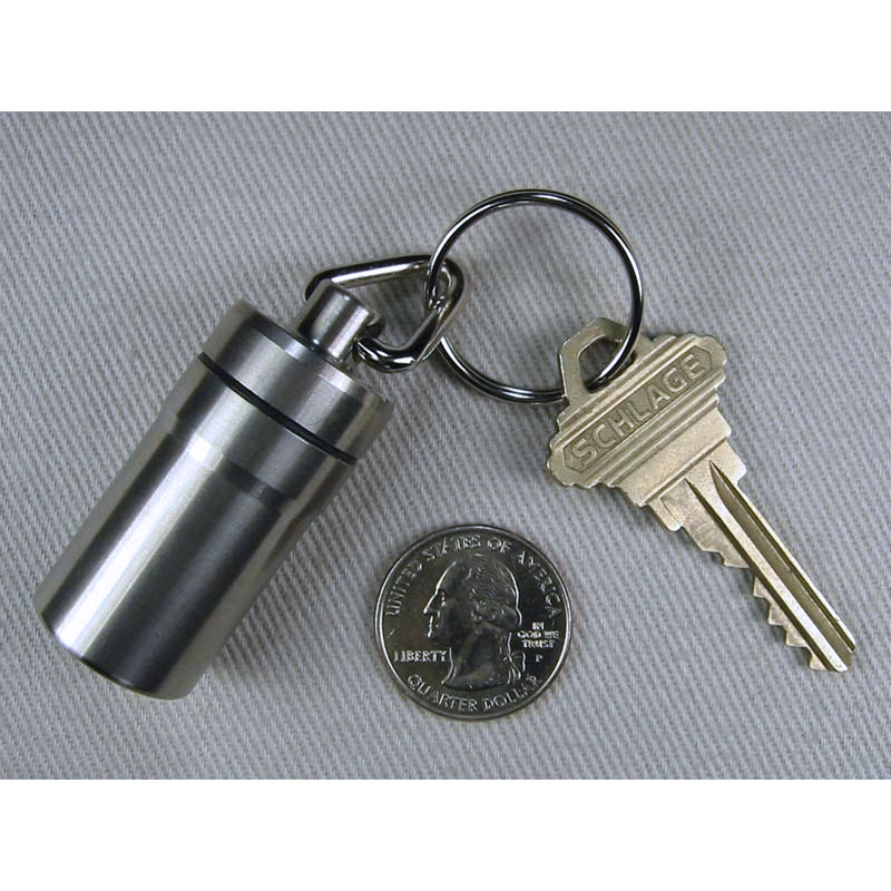Stainless Steel Key Chain Pill Fob - SHIPS FREE! - 13 Deals