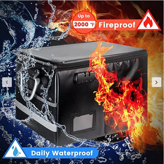 Fireproof File Box with Lock & Waterproof Coating - File Storage ...