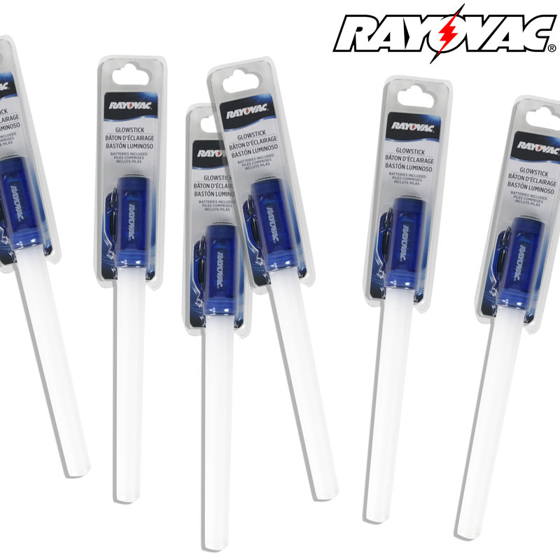 6 Pack of Rayovac Lanyard Glow-Sticks - Emits A Bright Blue Glow! - 13 ...