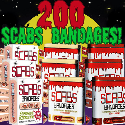 200 Scabs Bandages - Gross and Disgusting Bandages For Your Boo-BOOS ...