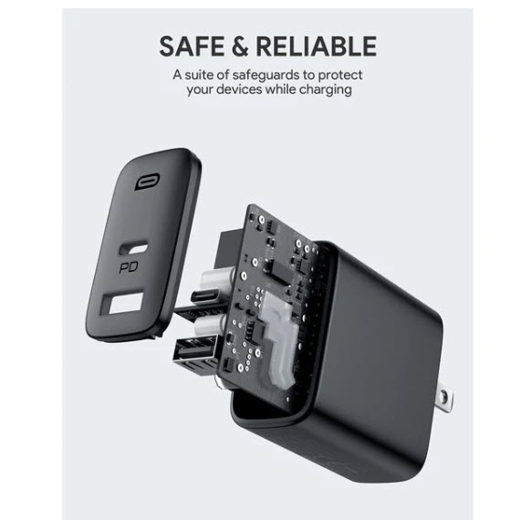 Dual Port ULTRA HIGH SPEED Wall Charger - 32W - Has one standard USB ...