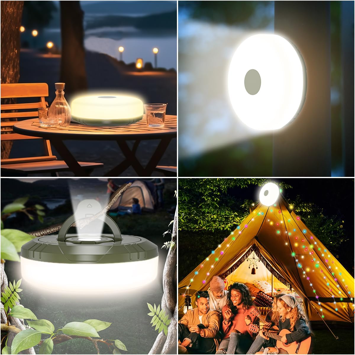 8 Mode Waterproof Light Puck String Lights - INCREDIBLY COOL - 33 feet ...