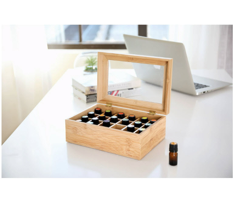 Better Homes & Gardens Essential Oil Bamboo Organizer - Includes bottle ...