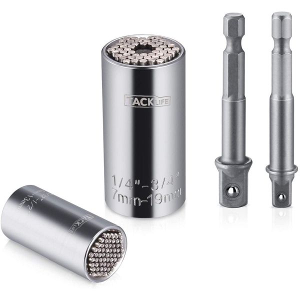 TWO PACK of Pro Grade Universal Socket Tools With Drill Adapters - 7mm ...