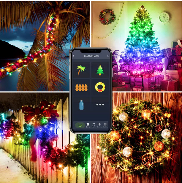 Smart String Lights with Remote and Smart Phone Use - 32.8 Foot LED ...