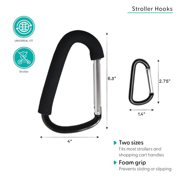 12 Pack Carabiner Clips - 6 JUMBOOOOO and 6 Small - JUMBO size can be ...
