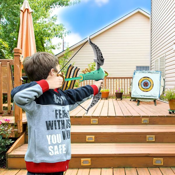 Kids Bow and Arrow Toy Set - Archery Set with 20 Foam Darts and a ...