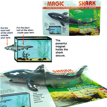 Magic Shark Aquarium Ornament - Swims Through The Wall Of Your Tank ...
