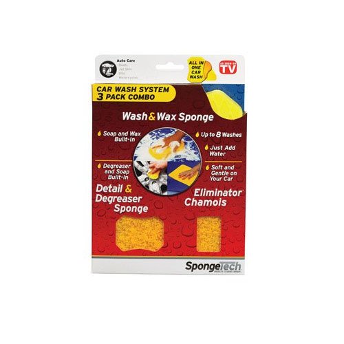 SpongeTech Wash and Wax Sponge Three Pack Combo - As Seen On TV! - 13 Deals