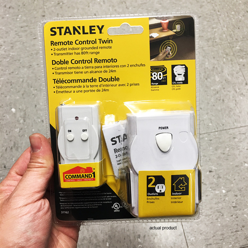 Stanley Grounded 2 Outlet Remote Controlled Power Plug -Make ANYTHING ...