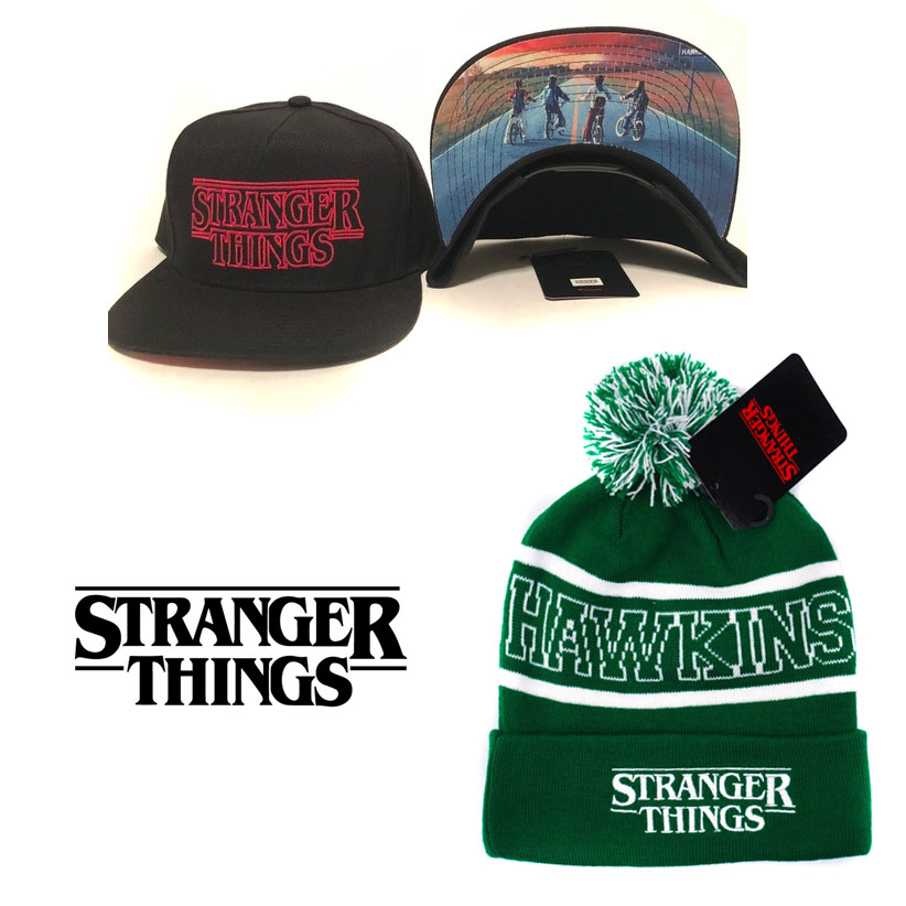 Stranger Things Officially Licensed Hats - Knit Beanie Cap and Snapback ...