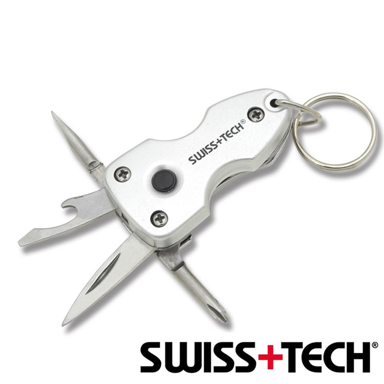 Swiss Tech 7-in-1 Multi-Tool Key Ring - With Flashlight, Screwdriver ...