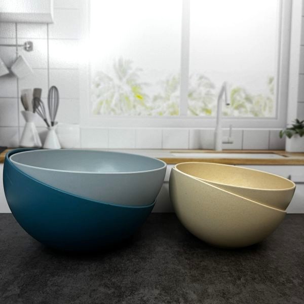 4 PACK of Tilt Bamboo Fiber Bowls: Choose from Four 32oz Bowls And Four ...