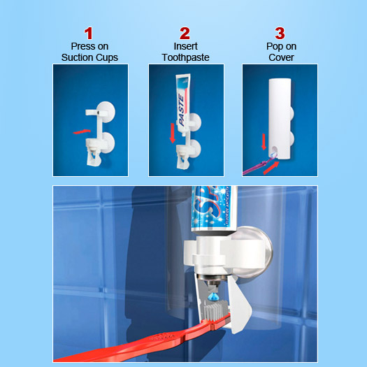 2 Pack - Touch -N- Brush Hands Free Toothpaste Dispenser Chrome Finish ...