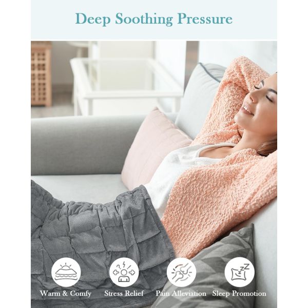 Weighted Lap Blanket - Provides the security and comfort of a weighted ...