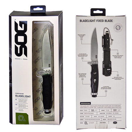 RARE DEAL ON THIS BRAND - SOG BladeLight Fixed Blade Knife With Sheath ...