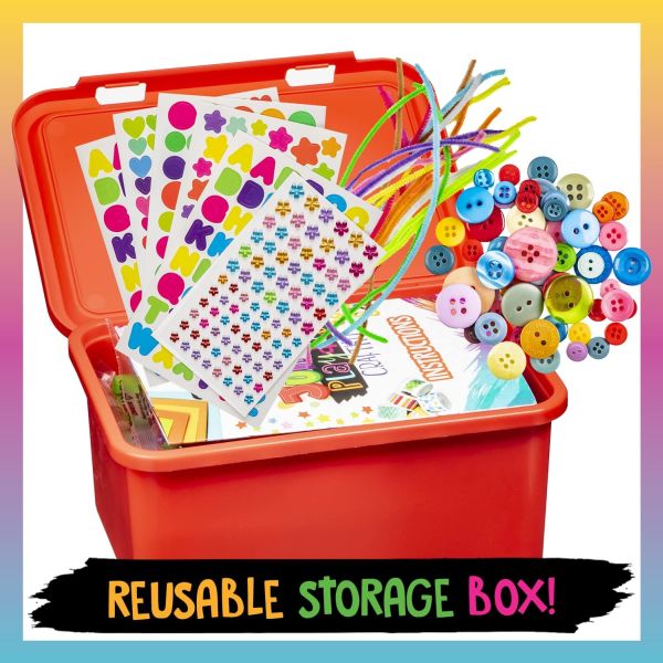 Jumbo Playdate Craft Kit In Reusable Storage Box - Loaded with over ...