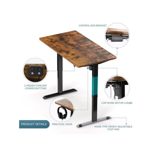 Electric Adjustable Height Work Table / Desk - Go from sitting and ...